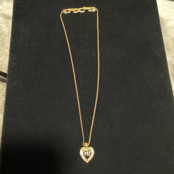Nina Ricci | Jewelry | Nina Ricci Gold Plated Heart Crystals Pendant ...